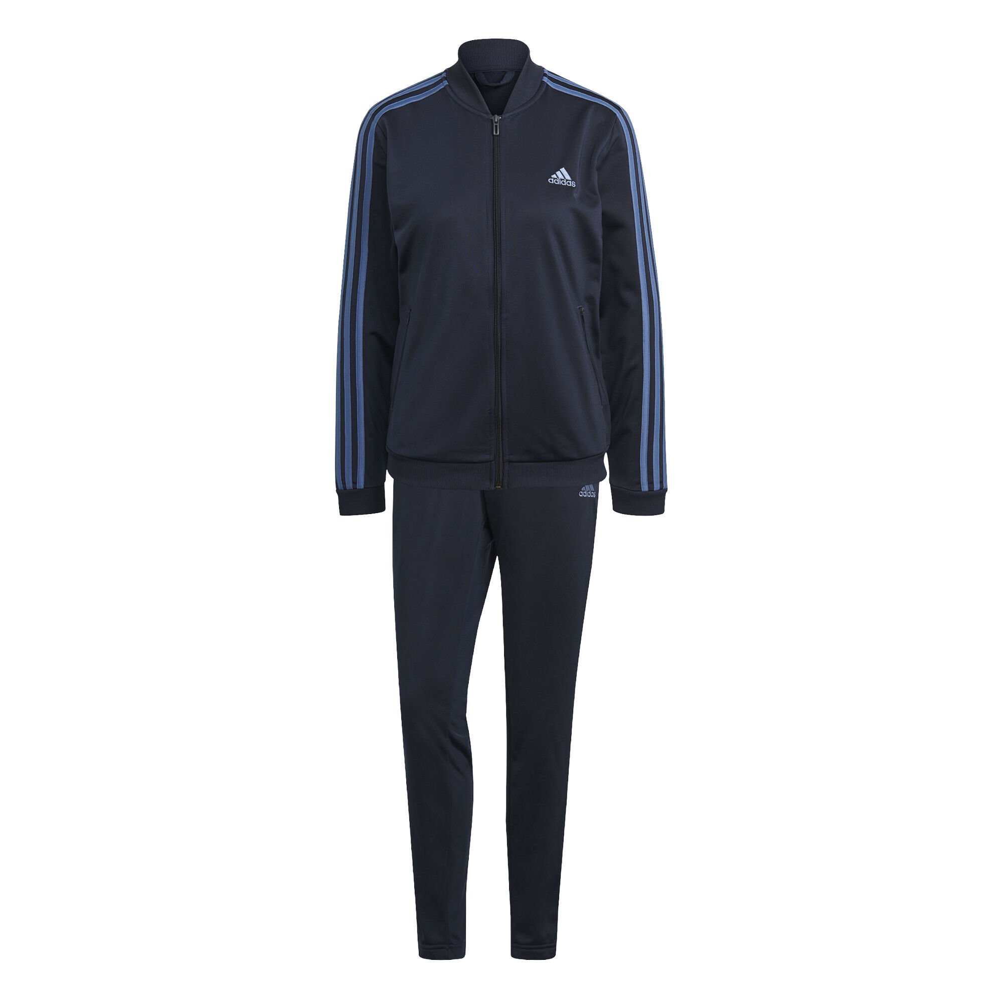 Adidas 3 Stripes Trainingsanzug Damen Dunkelblau Blau Online Kaufen