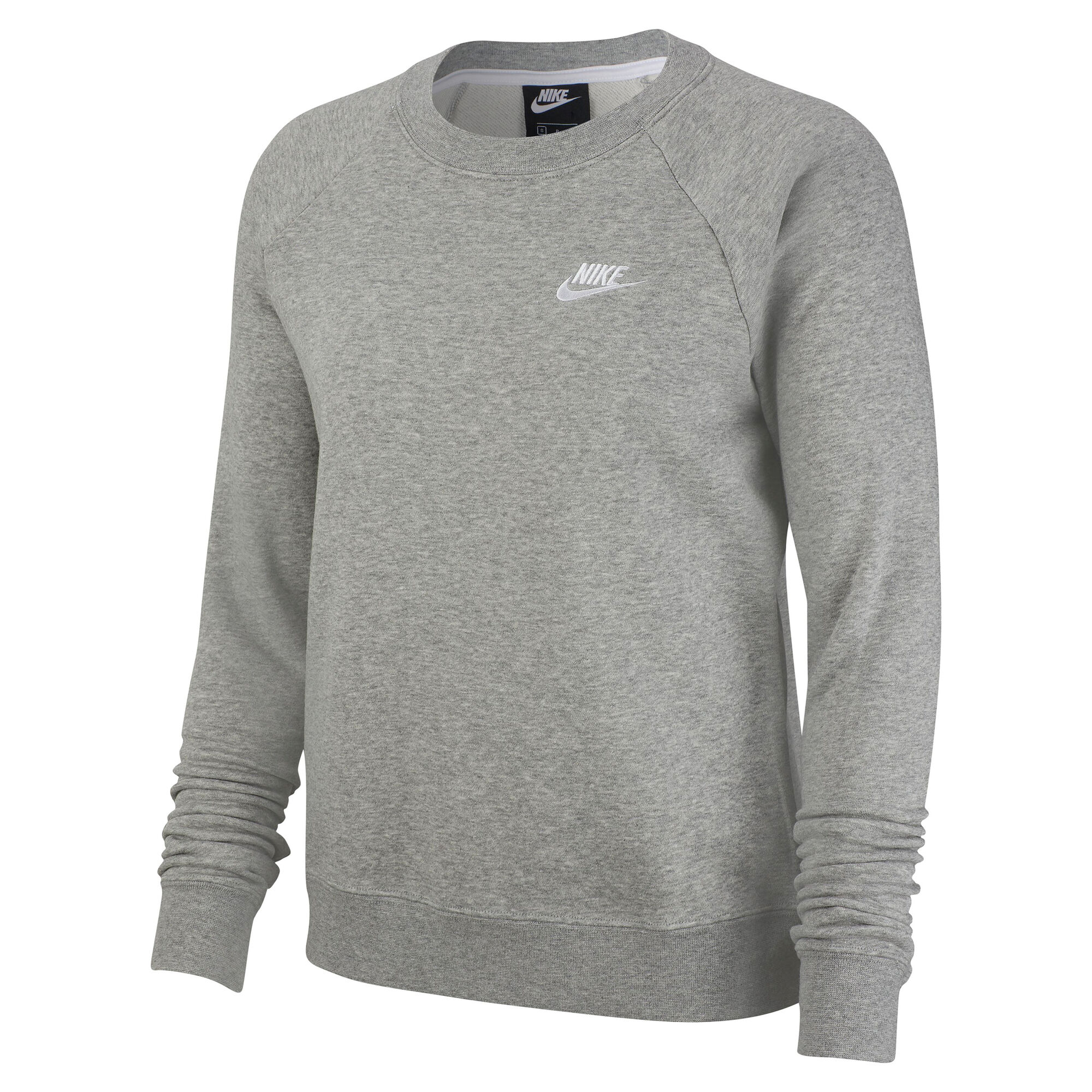 Nike Sportswear Essential Sweatshirt Damen Grau Weiß Online Kaufen